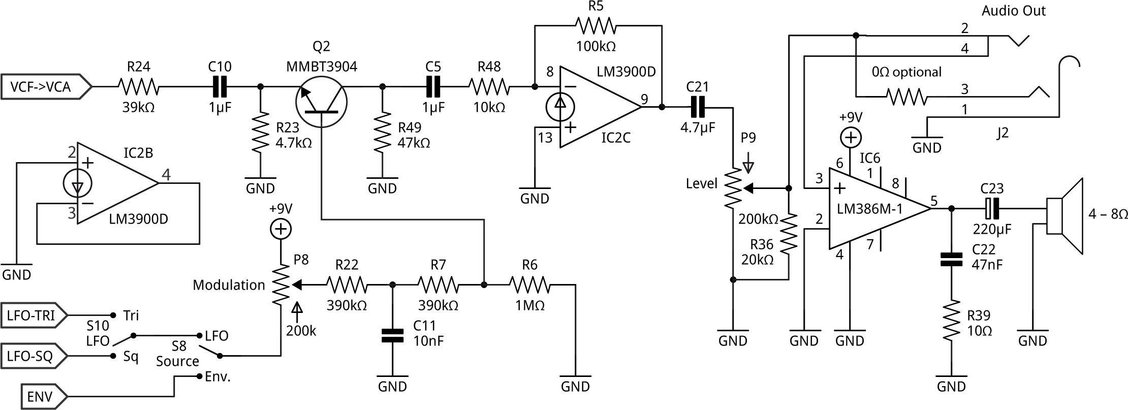 Technoblogy - Sound Lab - a Simple Analogue Synthesiser