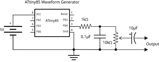 Technoblogy - Waveform Generation using an ATtiny85